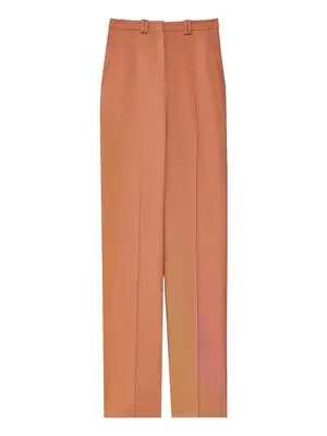 Another Tomorrow Straight-leg Viscose Trousers In Clay - Orange