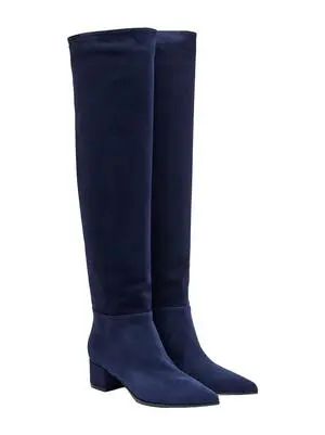 GIANVITO ROSSI Suede Knee-high Boots - Blue