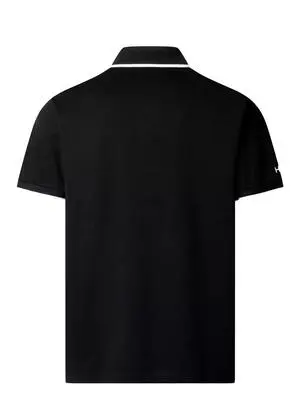 HACKETT Logo-print Contrast-trim Polo Shirt - Black