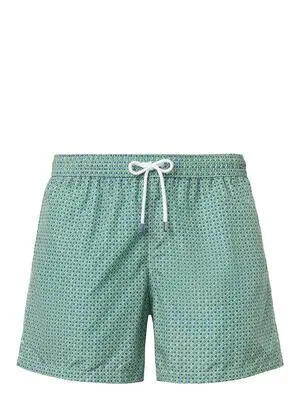 Fedeli Fedeli Madeira Printed Swim Trunks Green
