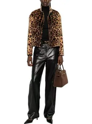 Max Mara Legno Wide-leg Leather Trousers - Black