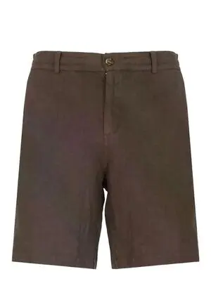 MC2 SAINT BARTH Linen Shorts - Brown