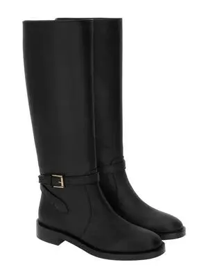 GIANVITO ROSSI Gianvito Rossi Buckle-Strap Knee-High Boots Black