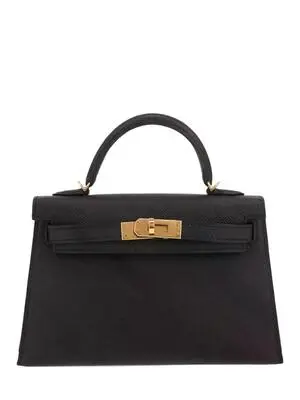 Hermès Kelly 20 Leather Handbag - Black