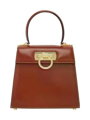 FERRAGAMO Leather Tote Bag - Brown