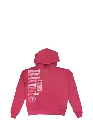 Rhude X Kith Logo Print Cotton Hoodie - Pink