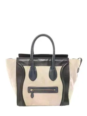 Celine 2000s Mini Luggage Shopper Tote Bag - Neutrals