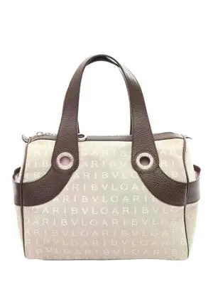 BVLGARI 2000s Logomania Handbag - Neutrals