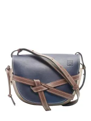 Loewe Gate Leather Shoulder Bag - Blue