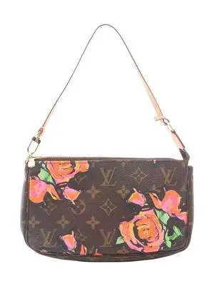 LOUIS VUITTON X Stephen Sprouse 2008 Pochette Accessories Monogram Rose Shoulder Bag - Brown