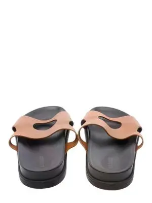 Hermès Cut-out Leather Sandals - Brown