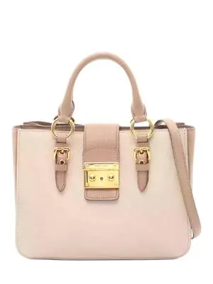 Miu Miu Madras Handbag - Neutrals