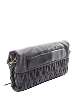 Miu Miu Matelassé Shoulder Bag - Black