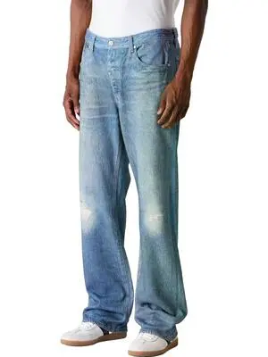 OTHER MATTERS DENIM Distressed Wide-leg Jeans - Blue