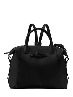 ESIN AKAN Wimbledon Leather Backpack Black