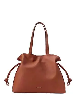 ESIN AKAN Emma Leather Tote Bag - Brown