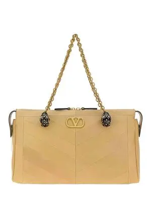 Valentino Garavani Medium Vlogo Signature Quilted Tote Bag - Neutrals