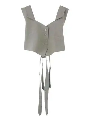 SONIA CARRASCO V-neck Waistcoat - Grey