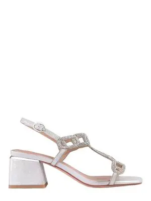 ALMA EN PENA Crystal-embellished Heeled Sandals - Silver