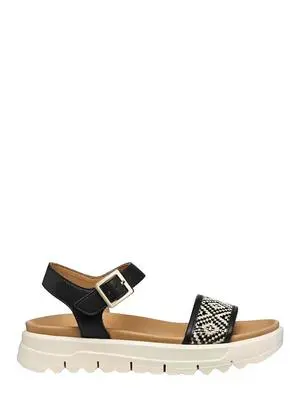 Geox Xand 2.1s Geometric-pattern Buckled Sandals - Black