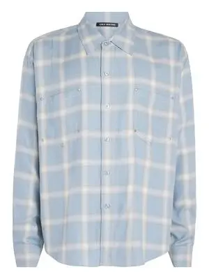 COLE BUXTON Check Western Shirt - Blue