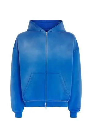 PICANTE Organic Cotton Zip-up Hoodie - Blue
