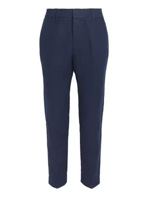 NN.07 NN.07 Linen Tapered Trousers Navy