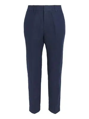 NN.07 NN.07 Linen Tapered Trousers Navy