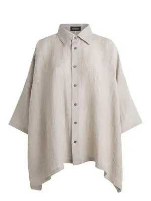 Eskandar Linen-blend Striped Shirt - Neutral