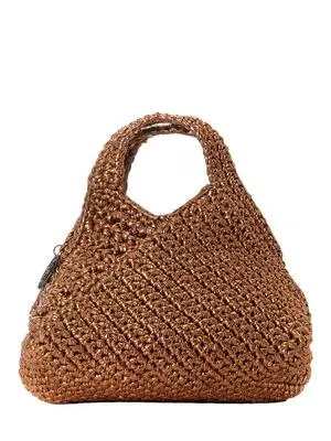 SPEIRA Asymmetric Woven Handbag - Brown
