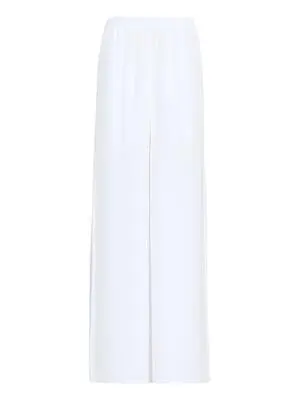 Max Mara Relaxed-fit Heavy Silk Wide-leg Trousers - White