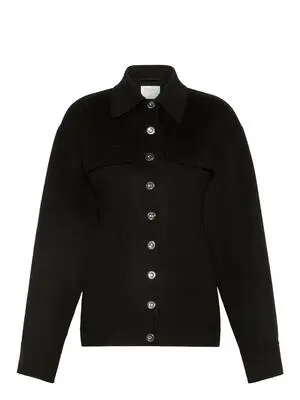 Max Mara Wool Shaped Heavy Jacket - Black