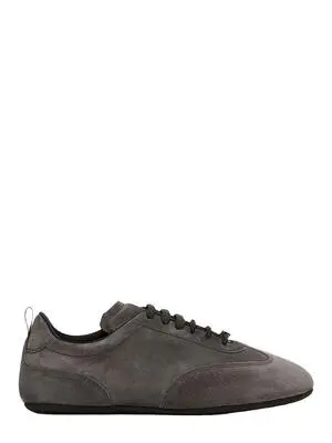 Max Mara Flat Suede Trainers - Medium Grey