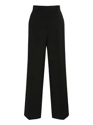 Max Mara Stretch Wool Palazzo Trousers - Black