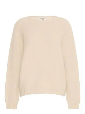 Max Mara Alpaca And Cotton Crew Neck Sweater - Sand
