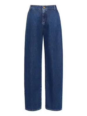 Max Mara Barrel-leg Denim Trousers - Navy