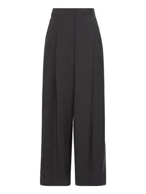 Max Mara Max Mara Woolen Cloth Palazzo Trousers Dark Grey