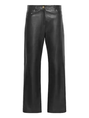 Max Mara Nappa Leather Five-pocket Trousers - Black