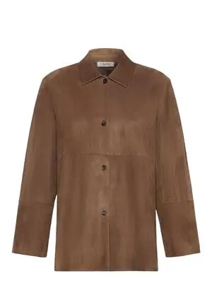 Max Mara Suede Shirt Jacket - Mud