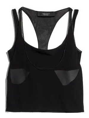 GUCCI Light Crêpe Viscose Jersey Bralette Set