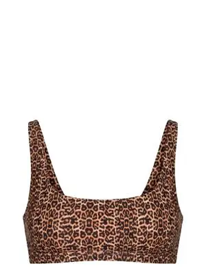 VERDELIMON Bliss Leopard Bikini Top - Brown
