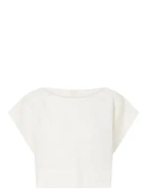 SUZIE KONDI Suzie Kondi Cropped Linen Top