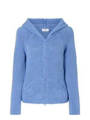 STILL HERE Still Here Bear Knitted Cotton Zip-Up Hoodie