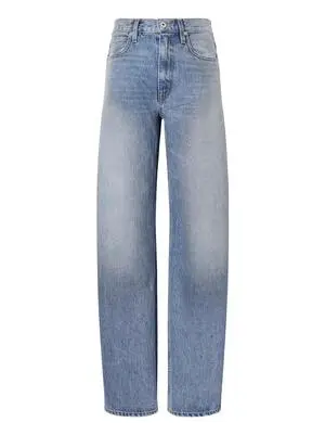 SLVRLAKE SLVRLAKE Cassie High-Rise Wide-Leg Jeans Mid Denim