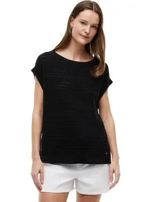 Tommy Hilfiger Crochet Sweater - Black