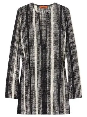 MISSONI Missoni Striped Metallic Sequin-Embellished Crochet-Knit Dress