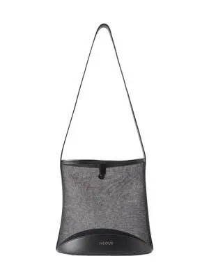 NEOUS Pardalis Mesh And Leather Bucket Shoulder Bag - Black