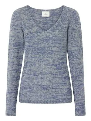 THE ELDER STATESMAN V-neck Cashmere And Silk-blend Sweater - Blue