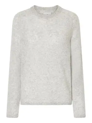 THE ELDER STATESMAN Nimbus Laurel Knitted Cashmere And Silk-blend Sweater - Gray