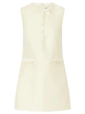 SELF-PORTRAIT Bow-detailed Taffeta Mini Dress - Yellow
